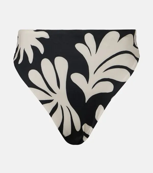 CALA DE LA CRUZ High-rise Bikini Bottoms - Black