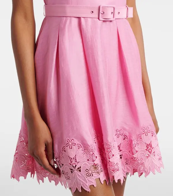 Rebecca Vallance Petalite Lace-trimmed Minidress