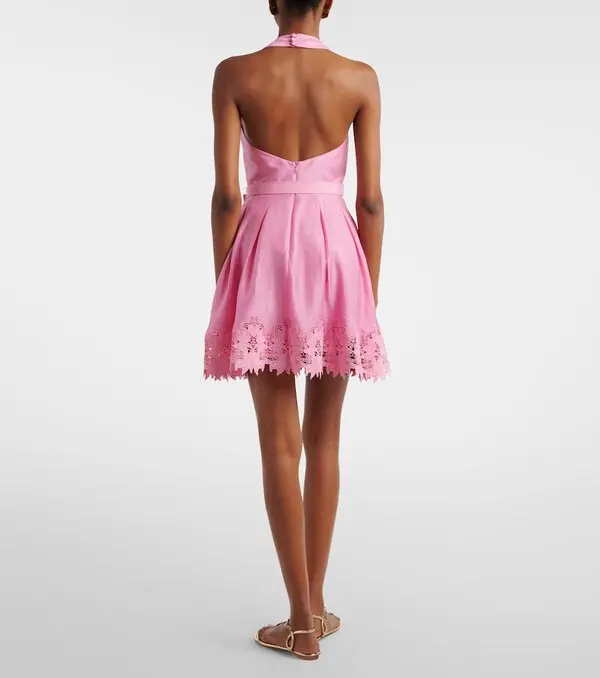 Rebecca Vallance Petalite Lace-trimmed Minidress