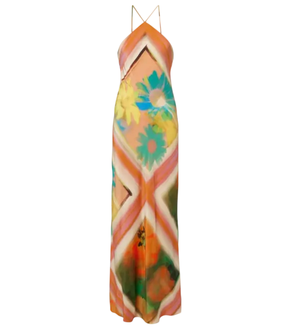 Staud Cubism Floral Maxi Dress - Multicoloured