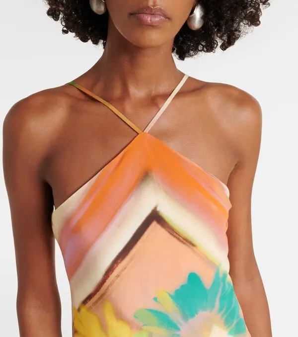 Staud Cubism Floral Maxi Dress - Multicoloured