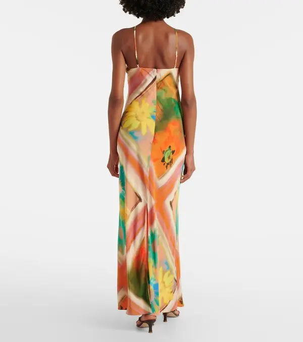 Staud Cubism Floral Maxi Dress - Multicoloured