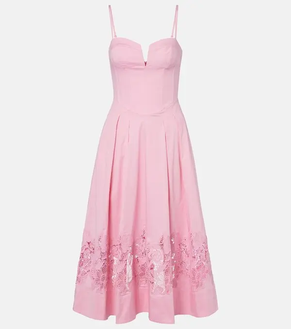 Rebecca Vallance Montreux Cotton-blend Bustier Dress - Pink