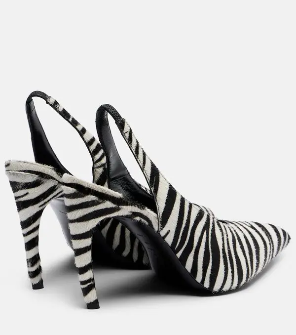 Attico Calf Hair Pumps - White