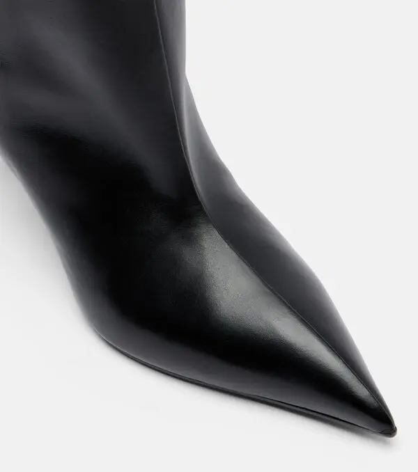 Attico Lea Leather Knee-high Boots - Black