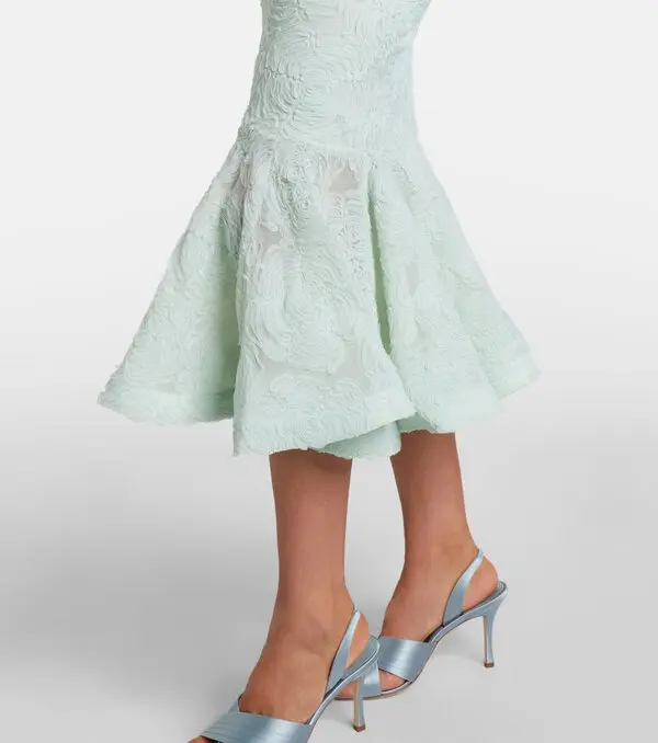 ROTATE BY BIRGER CHRISTENSEN Floral Mesh Maxi Dress