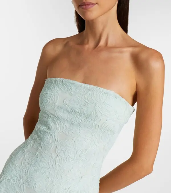 ROTATE BY BIRGER CHRISTENSEN Floral Mesh Maxi Dress