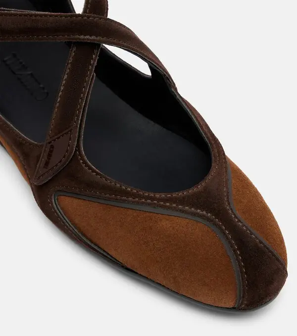 Attico Floor 01 Suede Ballet Flats - Brown