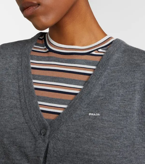 Prada Cropped Cashmere Cardigan