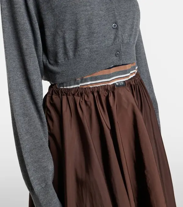 Prada Cropped Cashmere Cardigan