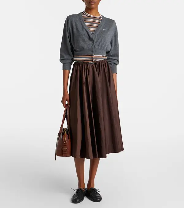 Prada Cropped Cashmere Cardigan
