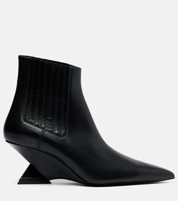 Attico Cheope Leather Ankle Boots