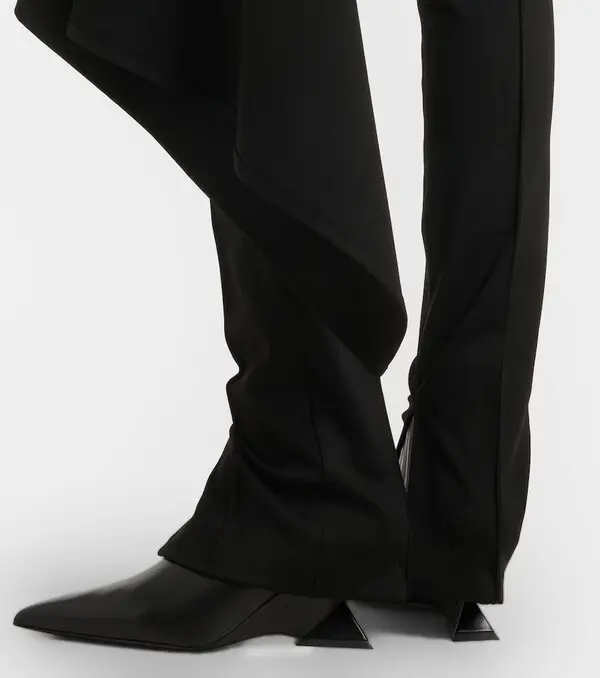 Attico Cheope Leather Ankle Boots - Black