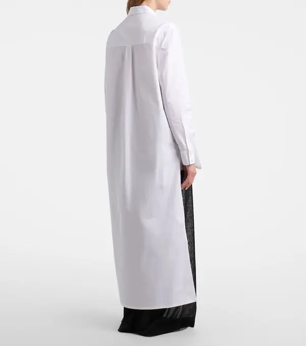 Alaïa Asymmetrical Cotton Poplin Shirt