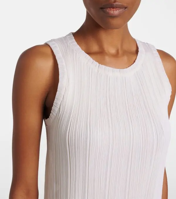 Alaïa Pleated Silk Mini Dress
