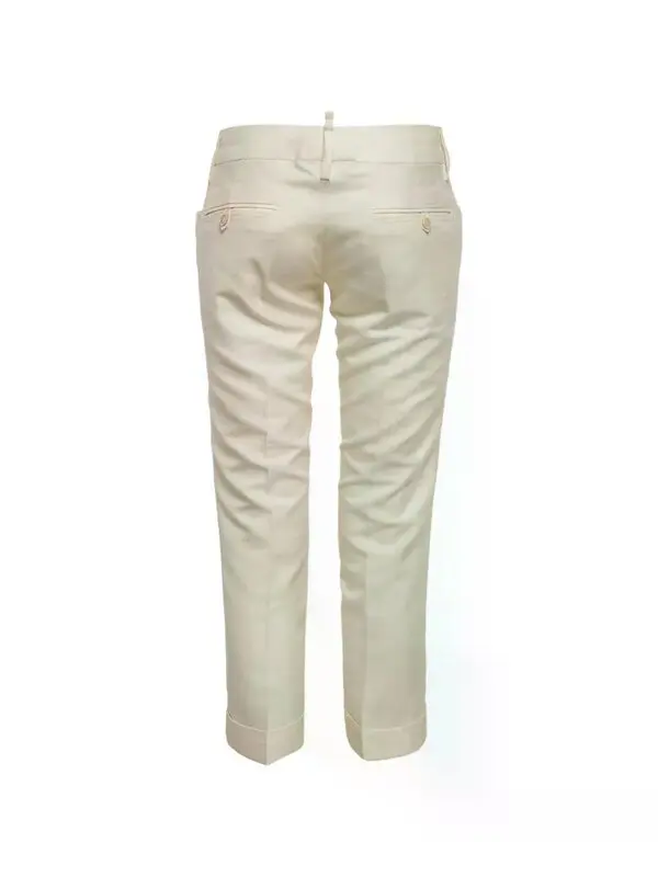 Dsquared2 Cream Tailored Cropped Trousers