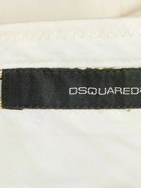 Dsquared2 Cream Tailored Cropped Trousers