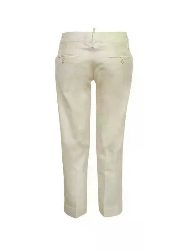 Dsquared2 Cream Tailored Cropped Trousers