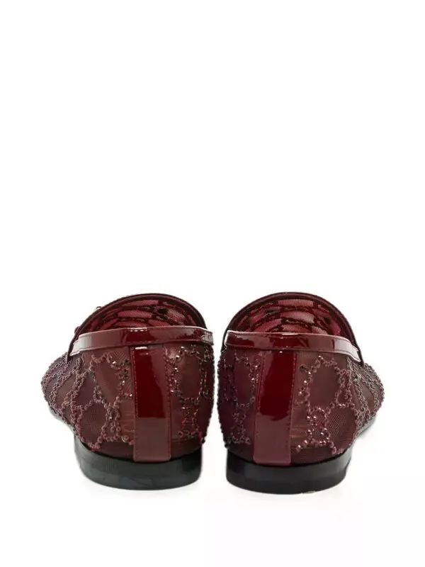 Gucci Jordaan Mesh Loafers With Crystal Embellishments