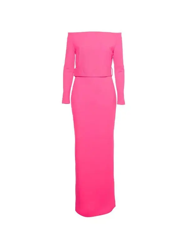 Solace London Off-the-shoulder Belted Maxi Dress - Pink