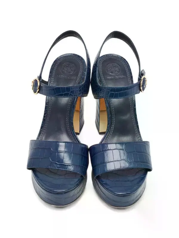 Tory Burch Martine Croc-embossed Platform Sandals