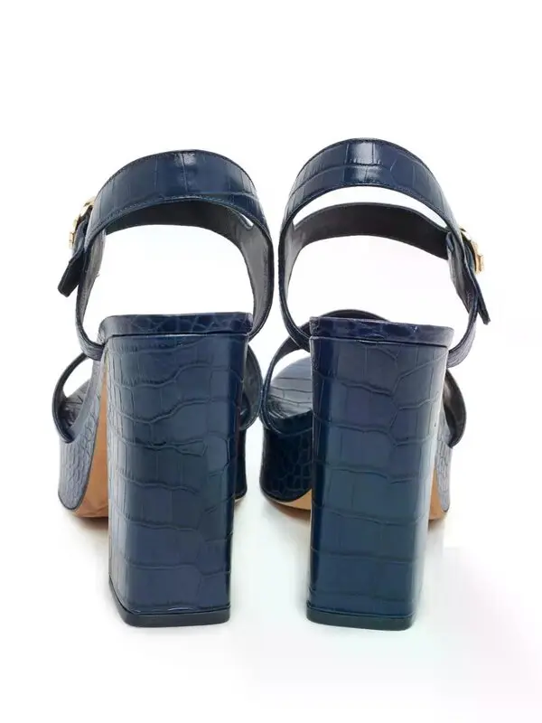 Tory Burch Martine Croc-embossed Platform Sandals