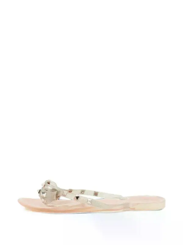 Valentino Garavani Rockstud Thong Flats - Silver