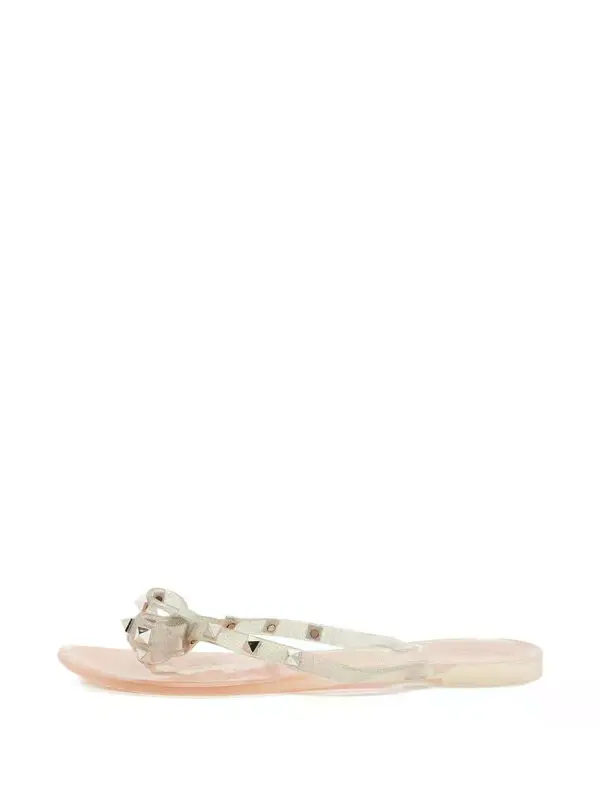 Valentino Garavani Rockstud Thong Flats - Silver