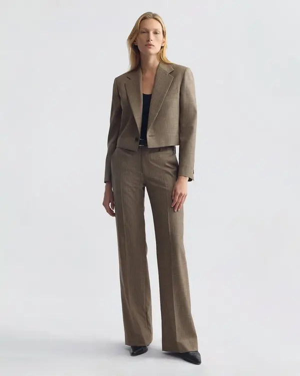 NILI LOTAN Swan Cropped Blazer