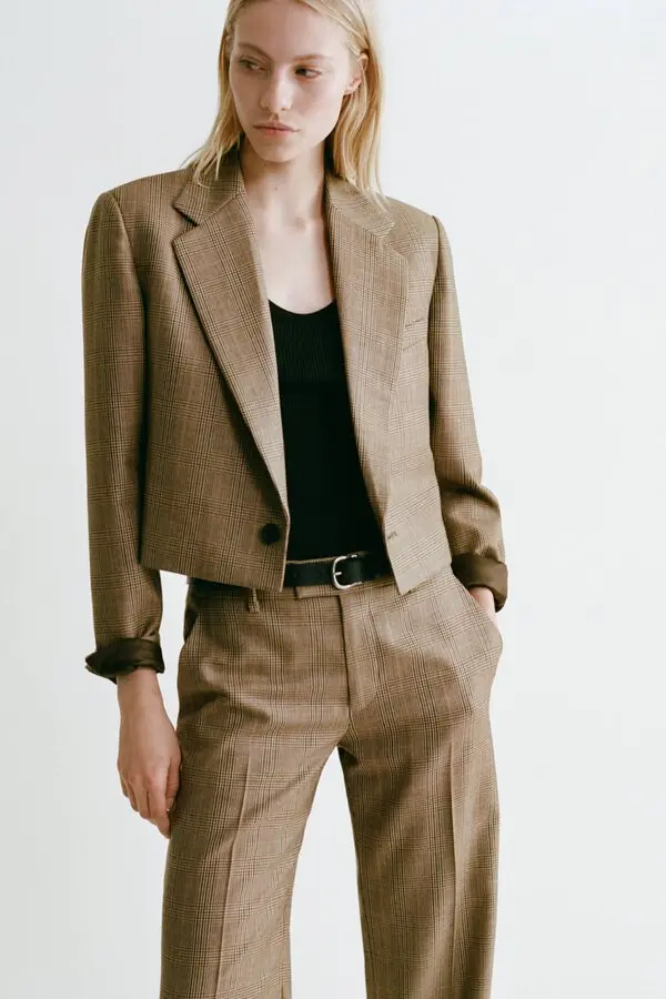 NILI LOTAN Swan Cropped Blazer