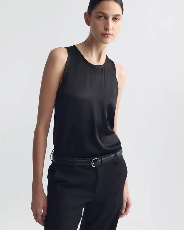 NILI LOTAN Moka Silk Tank