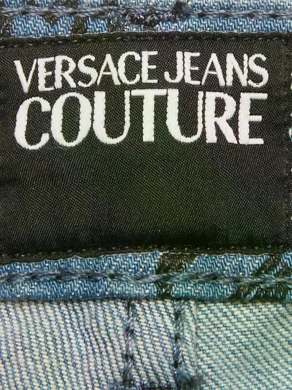 Versace Logo Print Skinny Jeans