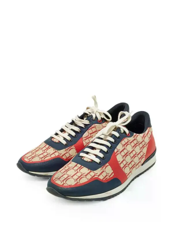 Carolina Herrera Signature Print Lace-up Sneakers