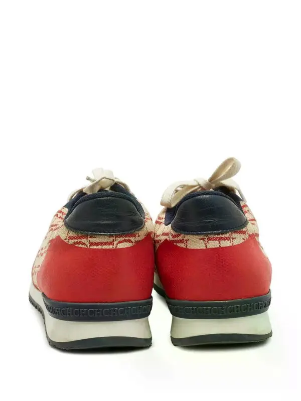 Carolina Herrera Signature Print Lace-up Sneakers