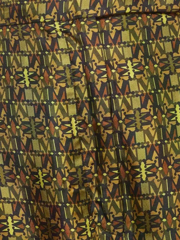 Max Mara Printed Silk Palazzo Pants