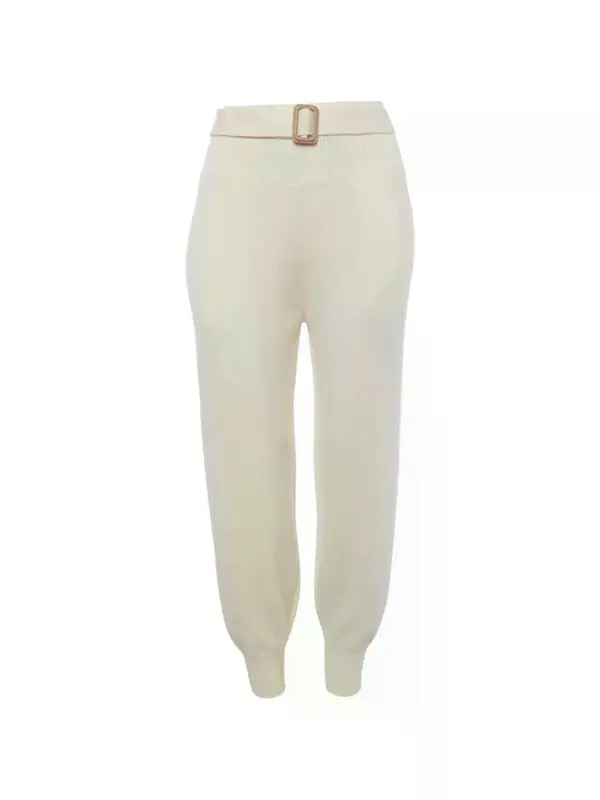 Chloé Rib-knit Track Pants With Belt