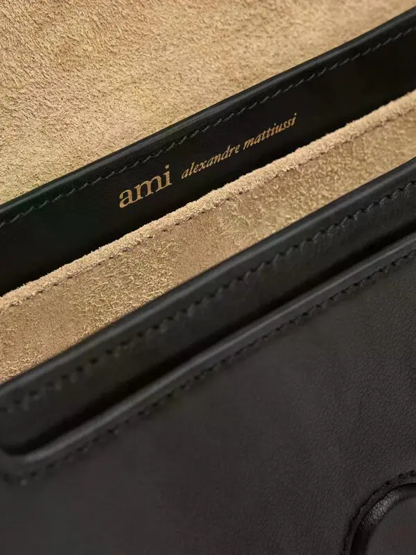 AMI Paris Cowhide Leather Shoulder Bag