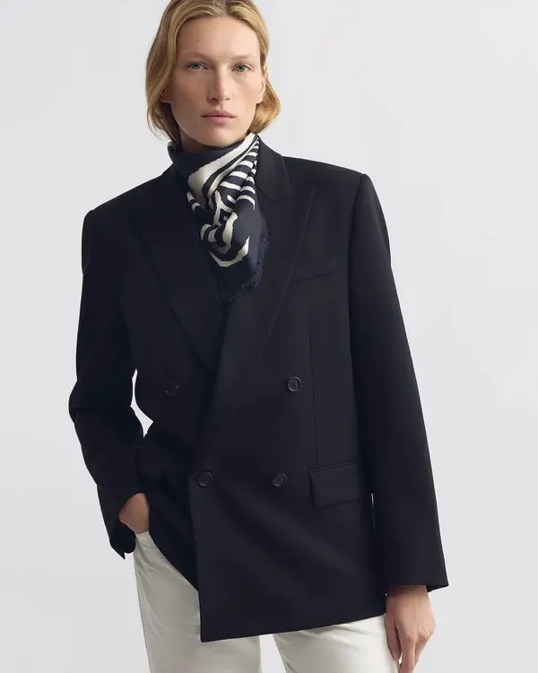 NILI LOTAN Zebra Silk Twill Scarf