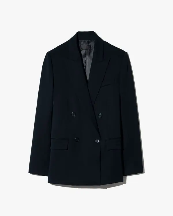NILI LOTAN Leston Wool Blazer - Black
