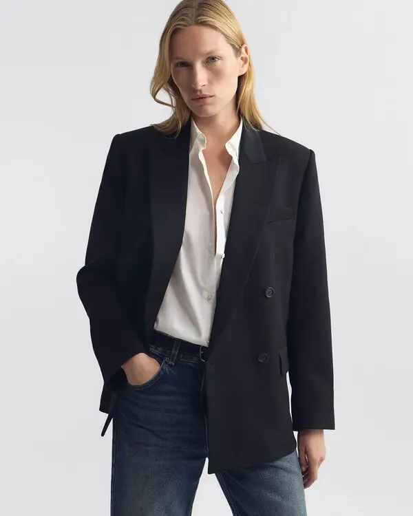 NILI LOTAN Leston Wool Blazer