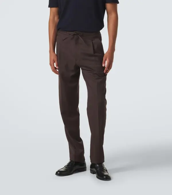 LARDINI Virgin Wool Slim Pants