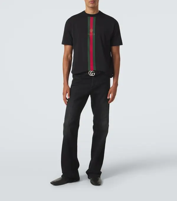 Gucci Web Stripe Cotton T-shirt