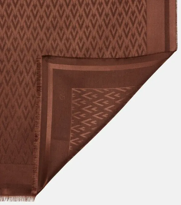 Valentino Garavani Toute La V Silk And Wool Scarf