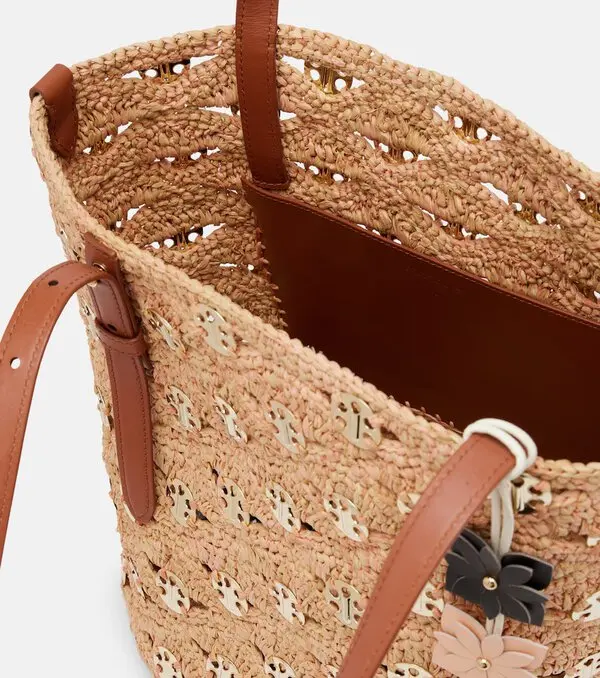 Rabanne Embellished Raffia Tote Bag