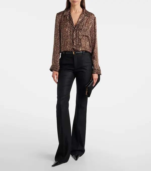 Saint Laurent Cassandre Satin Clutch