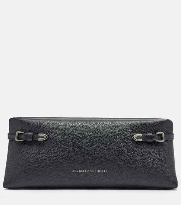 Brunello Cucinelli Leather Clutch - Black