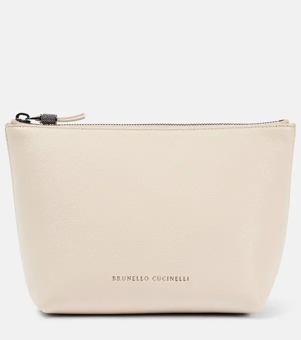 Brunello Cucinelli Small Leather Clutch - White
