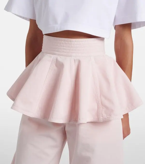 Alaïa Peplum Denim Belt - Pink