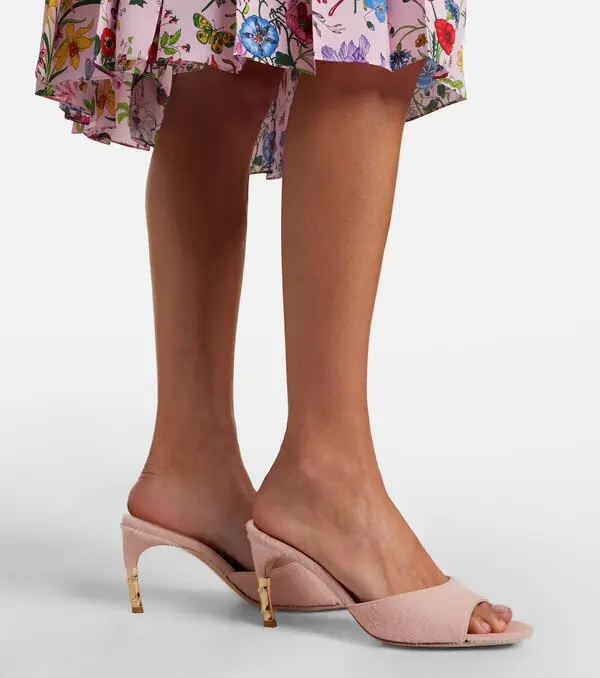 Gucci Castello Calf Hair Mules - Pink