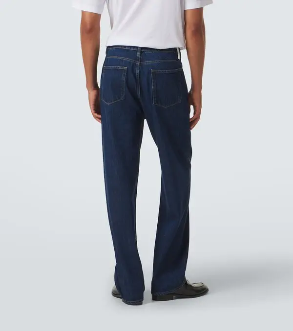 JIL SANDER Straight Leg Jeans In Medium Denim